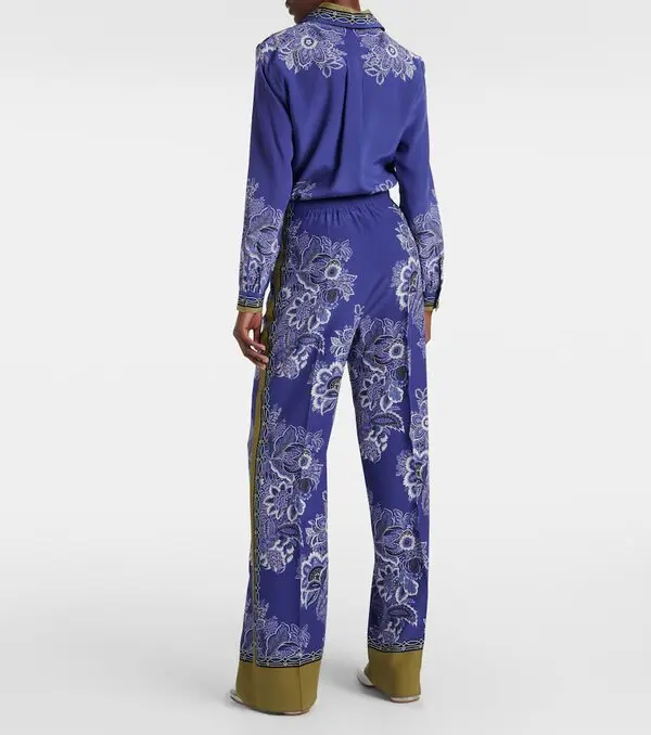 Etro Paisley High-rise Wide-leg Pants