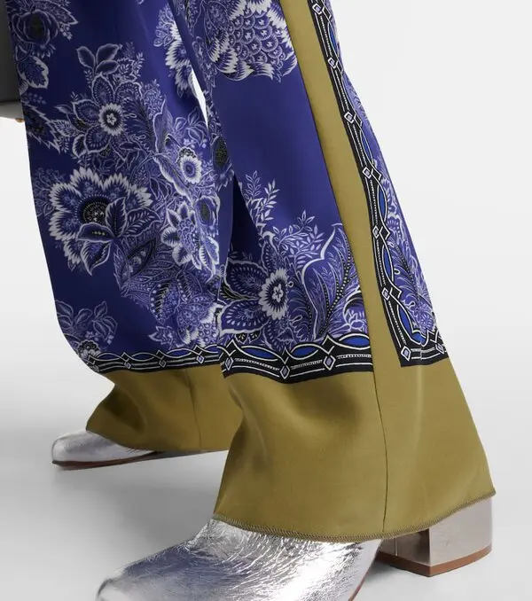 Etro Paisley High-rise Wide-leg Pants