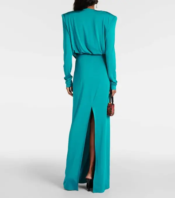 Magda Butrym Draped Jersey Maxi Dress