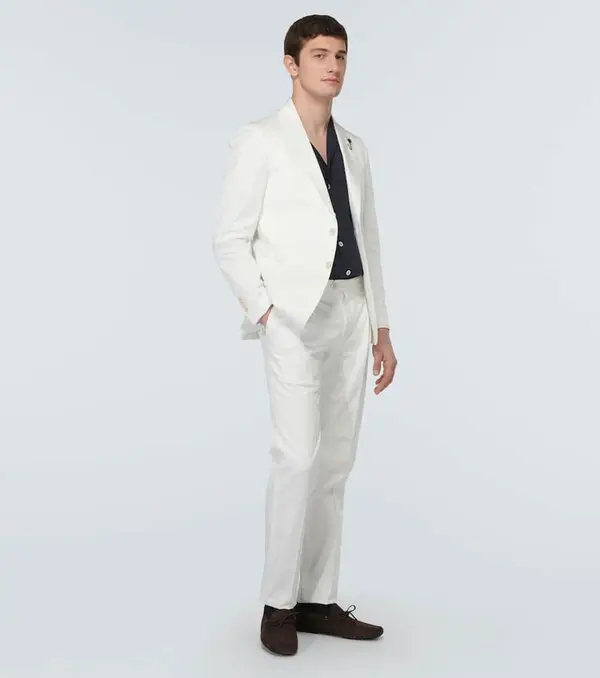 LARDINI Linen Shirt - Blue