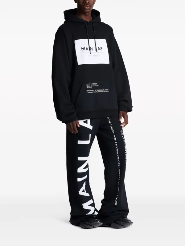 Balmain Logo-patch Cotton-blend Hoodie