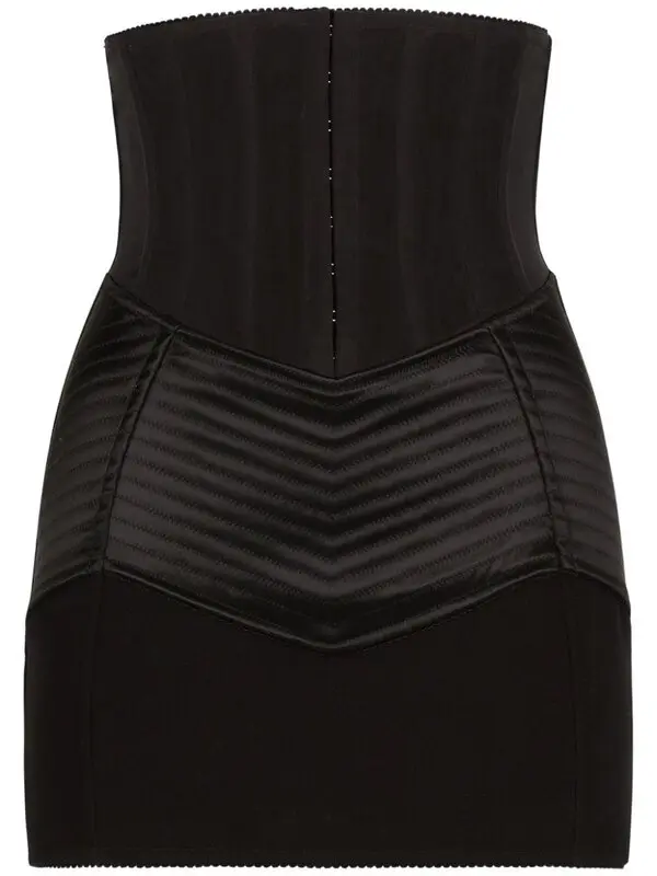 Dolce & Gabbana Bustier Waist Mini Skirt - Black