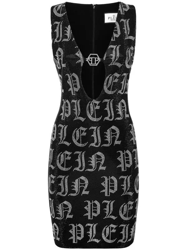 Philipp Plein Gothic Plein Rhinestone-embellished Minidress