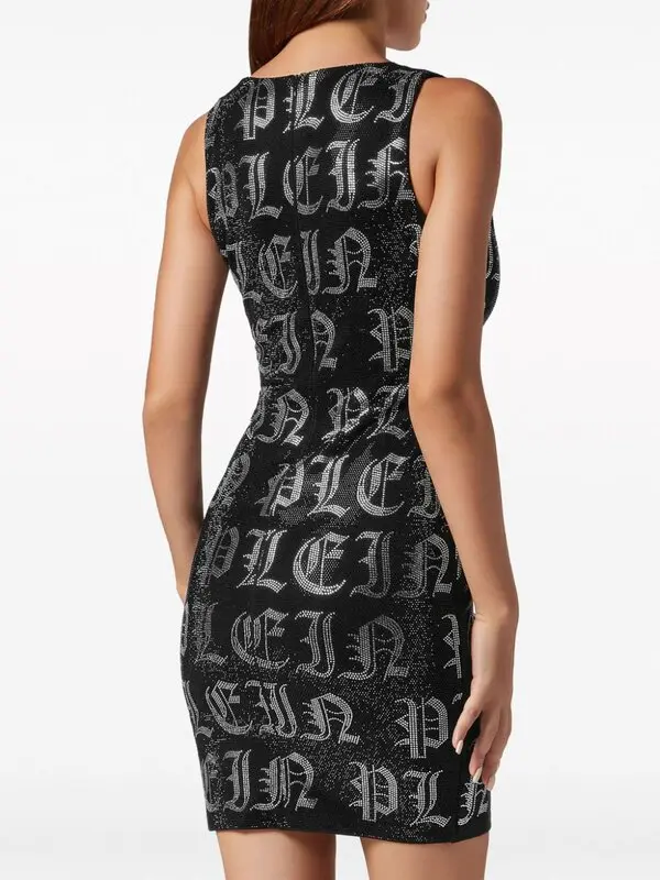 Philipp Plein Gothic Plein Rhinestone-embellished Minidress