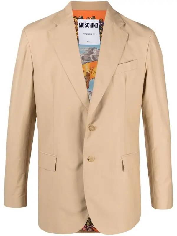 Moschino Single-breasted Cotton-blend Blazer