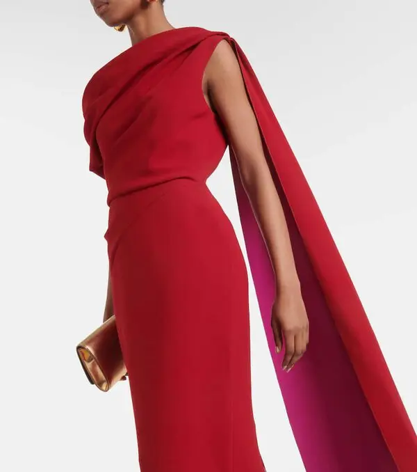 ROKSANDA Maite Asymmetric Caped Gown