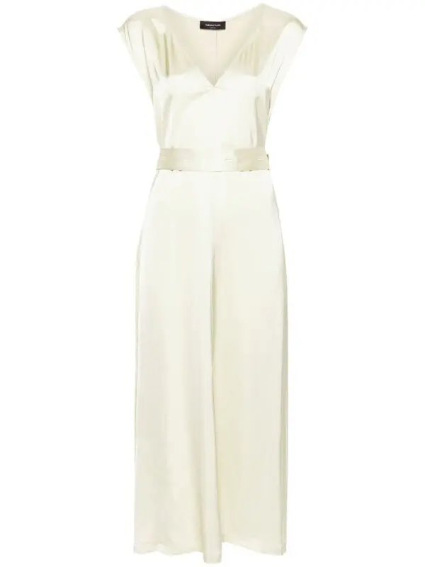 Fabiana Filippi Belted Satin Midi Dress