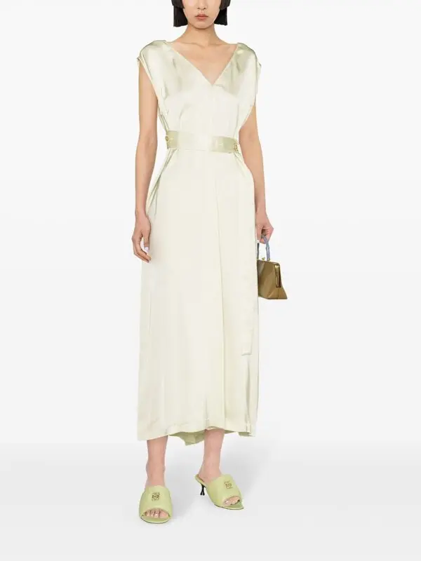 Fabiana Filippi Belted Satin Midi Dress