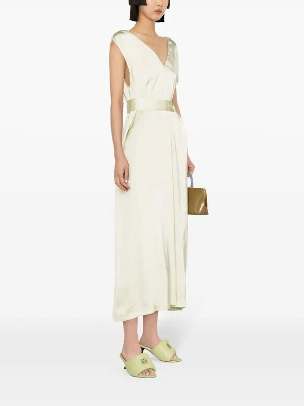 Fabiana Filippi Belted Satin Midi Dress
