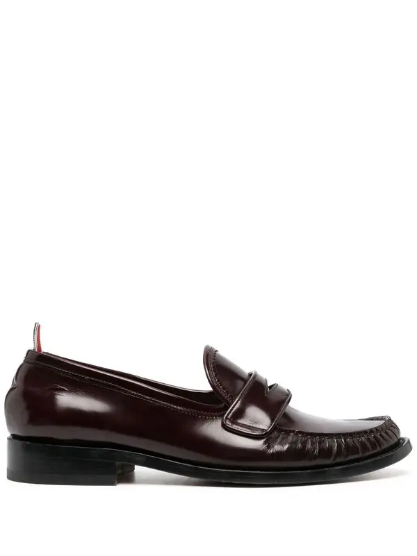 Thom Browne Soft Spazzolato Leather Pleated Loafers