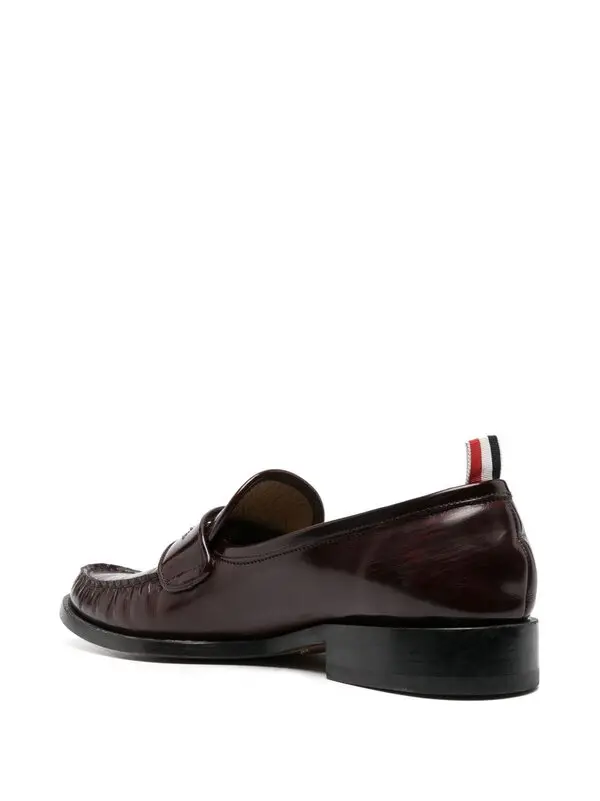 Thom Browne Soft Spazzolato Leather Pleated Loafers