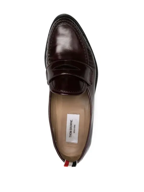 Thom Browne Soft Spazzolato Leather Pleated Loafers