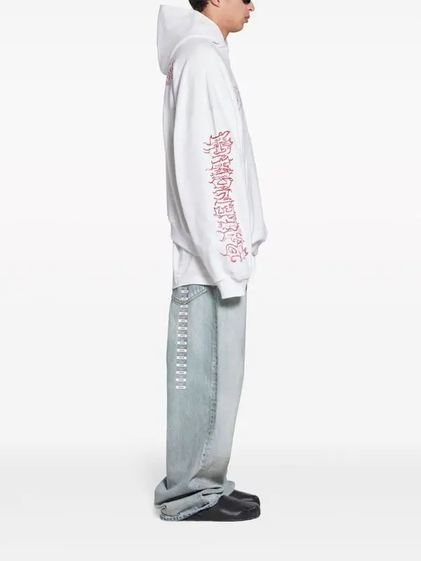 Balenciaga Diy Metal Outline Hoodie - White | Editorialist