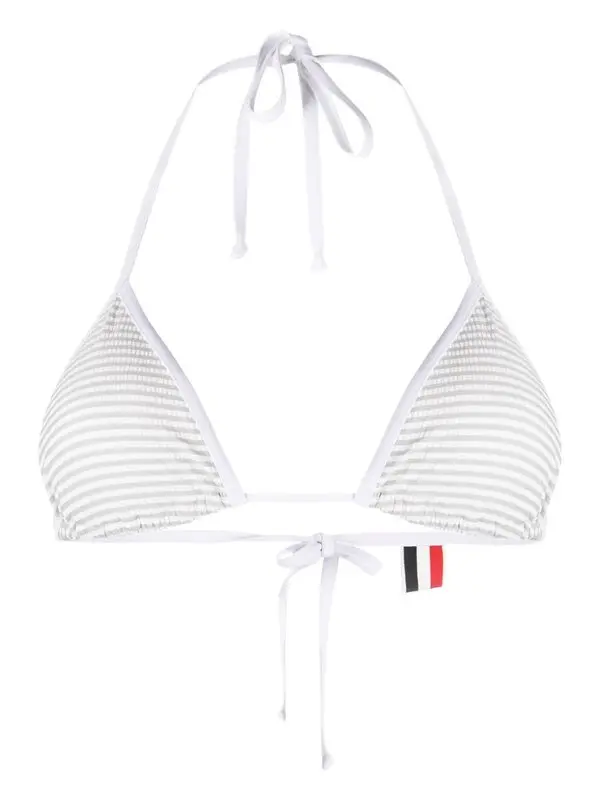 Thom Browne Logo-patch Bikini Top