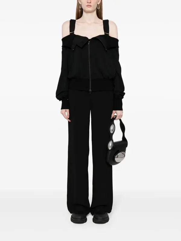 Yohji Yamamoto Off-shoulder Zip-up Jacket