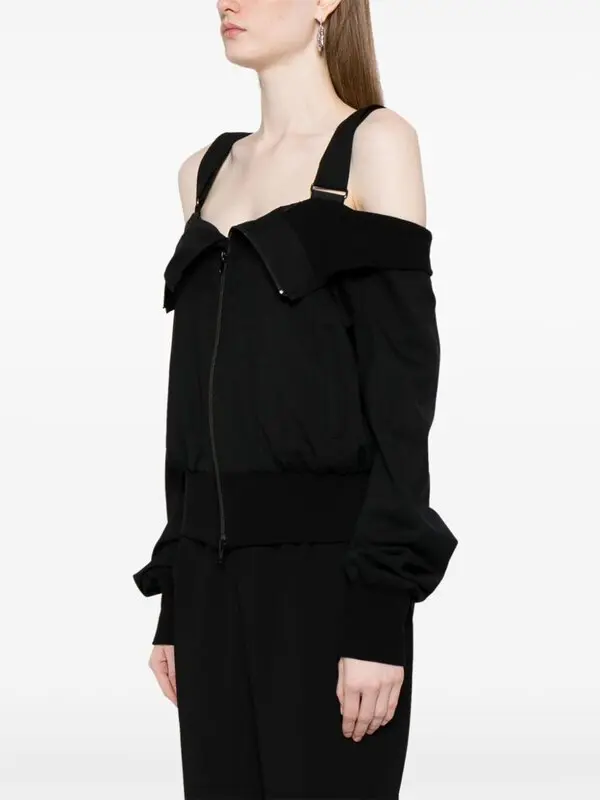 Yohji Yamamoto Off-shoulder Zip-up Jacket