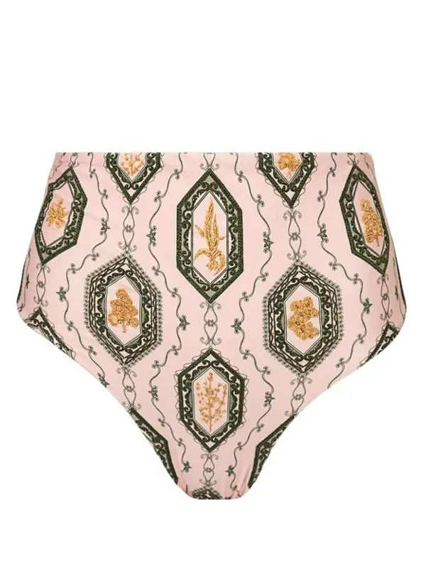 Agua Bendita Calado High-waist Bikini Bottom - Pink