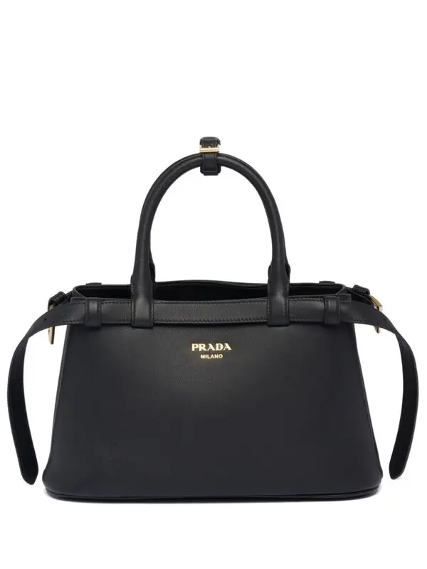 Prada Buckle Tote Bag - Black