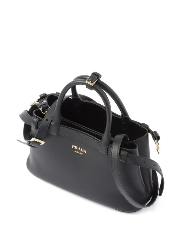 Prada Buckle Tote Bag - Black