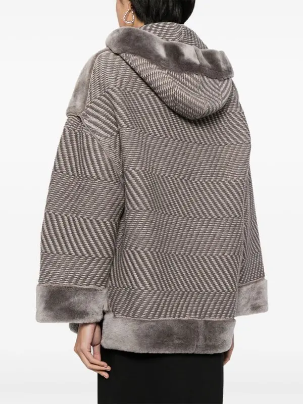 Lorena Antoniazzi Sheepskin Hooded Jacket