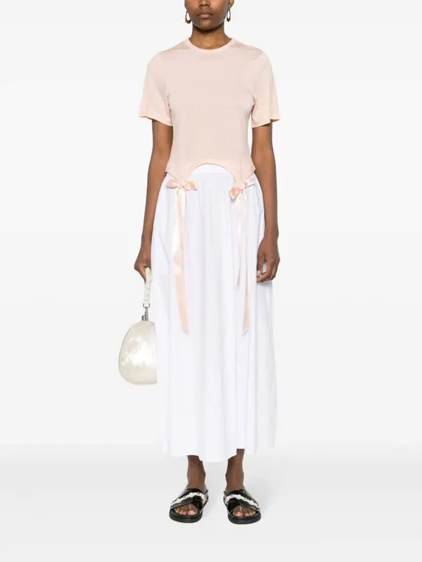 Simone Rocha Bow-detail T-shirt - Pink