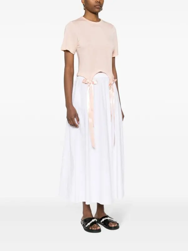 Simone Rocha Bow-detail T-shirt - Pink