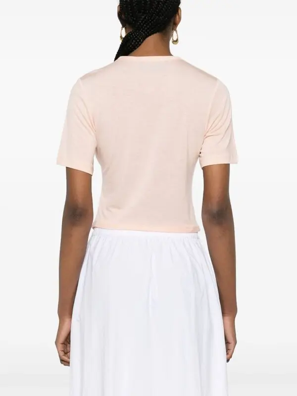 Simone Rocha Bow-detail T-shirt - Pink