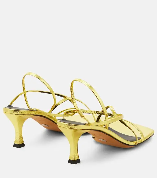 Proenza Schouler 60 Leather Slingback Sandals