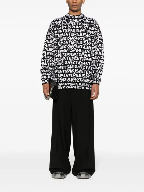 Vetements Intarsia-knit Logo Wool Jumper