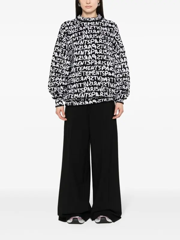 Vetements Intarsia-knit Logo Wool Jumper