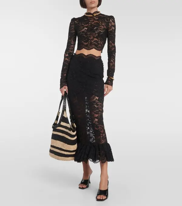 Rabanne Lace Midi Skirt