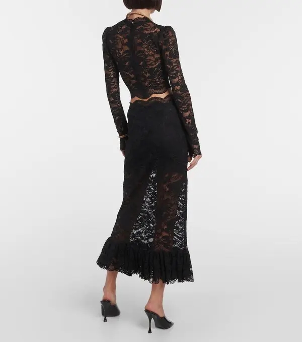 Rabanne Lace Midi Skirt
