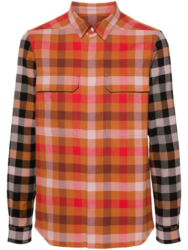 Rick Owens Plaid Flannel Shirt