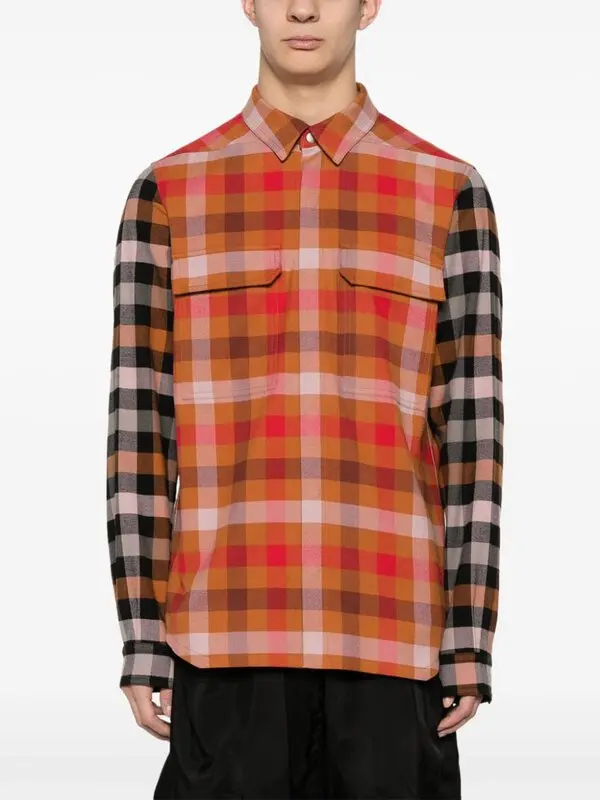 Rick Owens Plaid Flannel Shirt