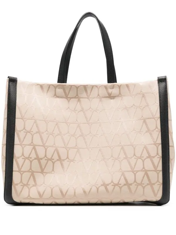 Valentino Garavani Vlogo Print Tote - Neutrals