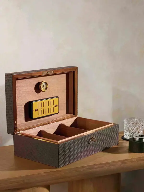 GIOBAGNARA Small Santiago Leather Humidor