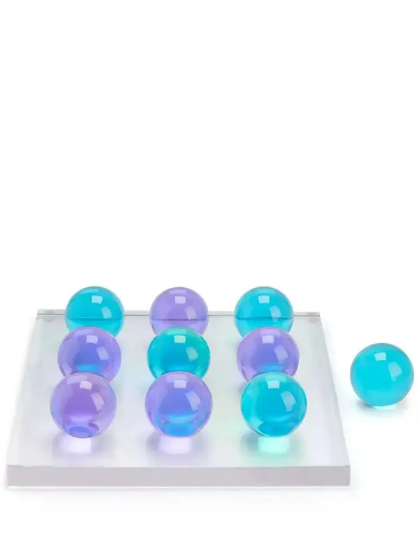 Jonathan Adler Tic Tac Toe Acrylic Game Set - Blue