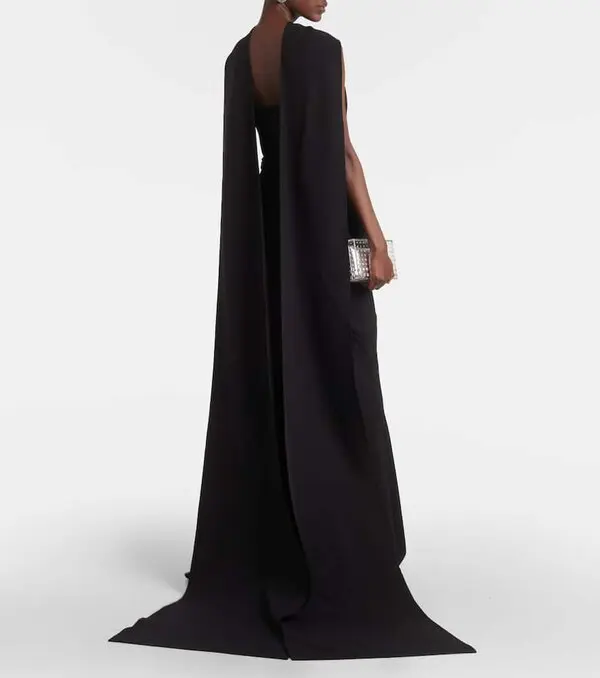 Safiyaa Lilien Caped Gown - Black