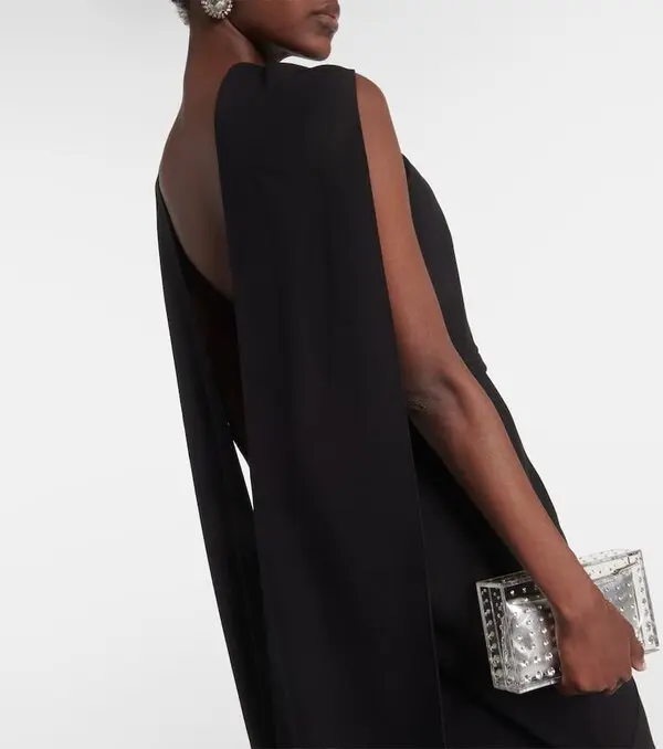 Safiyaa Lilien Caped Gown - Black