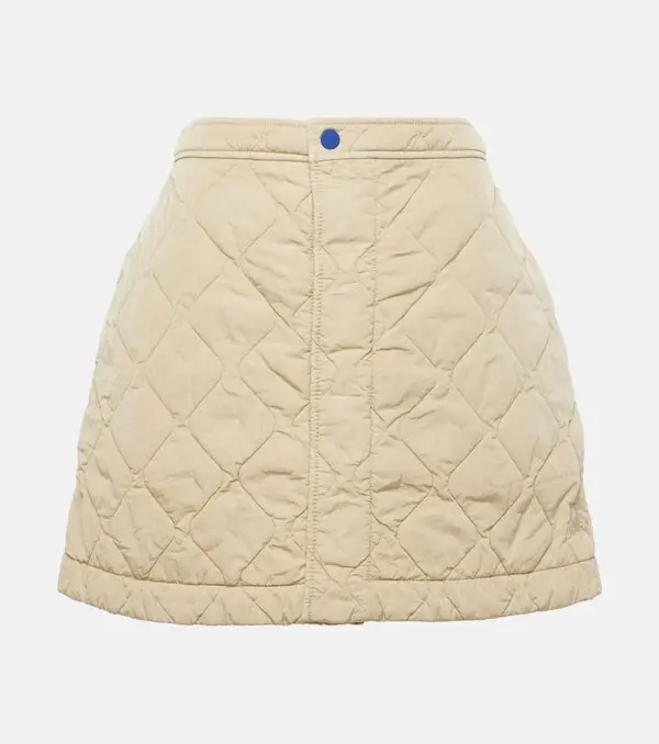 Burberry Quilted High-rise Miniskirt - Beige