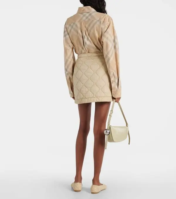 Burberry Quilted High-rise Miniskirt - Beige