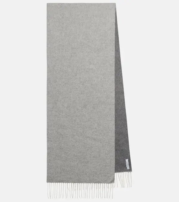 Gabriela Hearst Blaine Fringed Silk And Cashmere Scarf - Grey