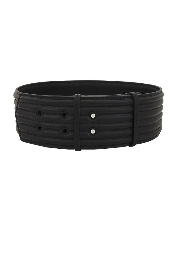 Alaïa Padded Leather Belt - Noir