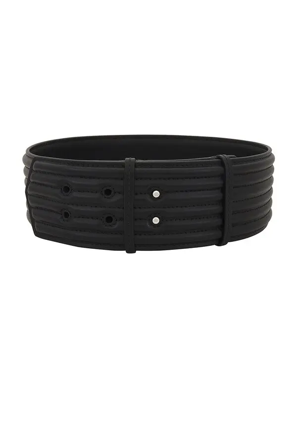 Alaïa Padded Leather Belt - Noir