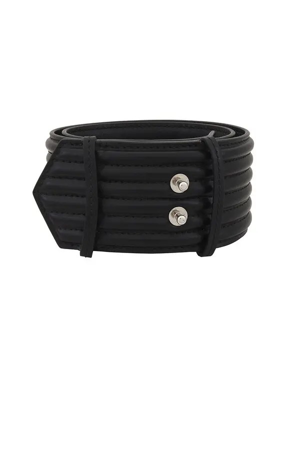 Alaïa Padded Leather Belt - Noir