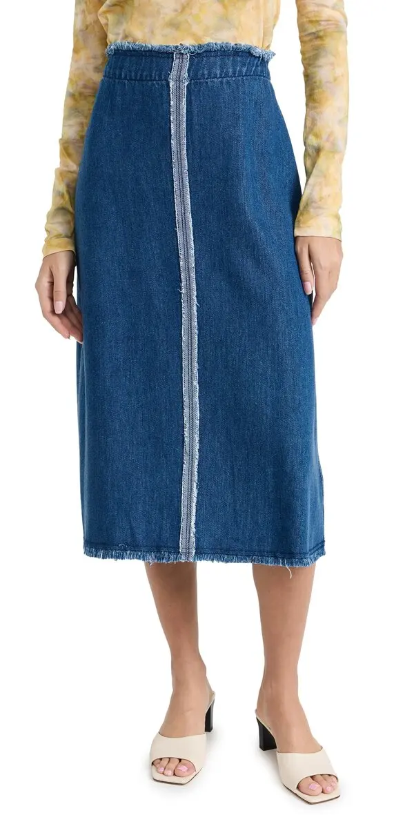 Raquel Allegra Aurora Denim Skirt
