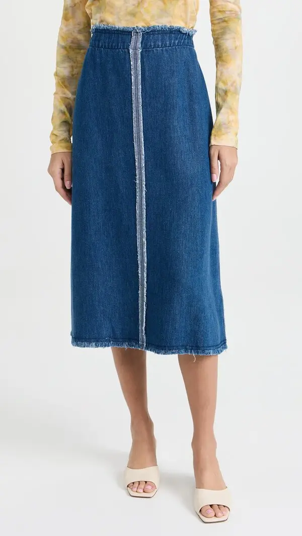 Raquel Allegra Aurora Denim Skirt