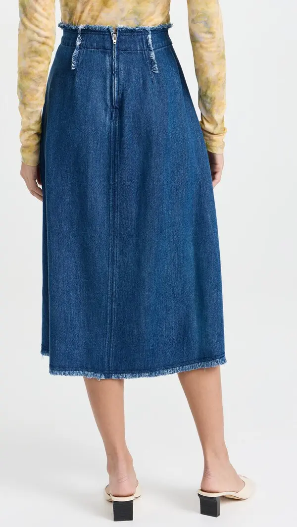 Raquel Allegra Aurora Denim Skirt