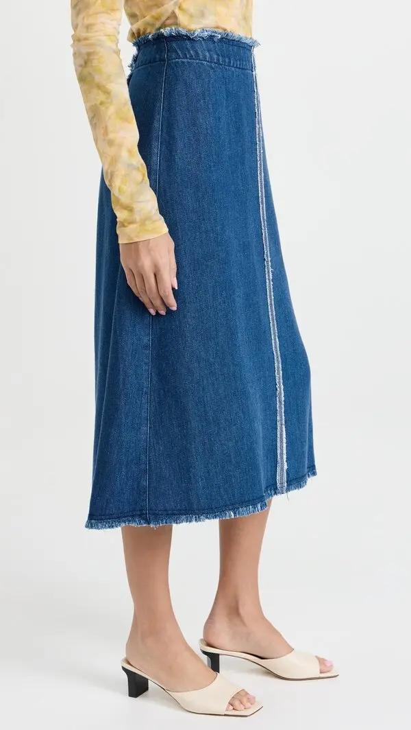 Raquel Allegra Aurora Denim Skirt