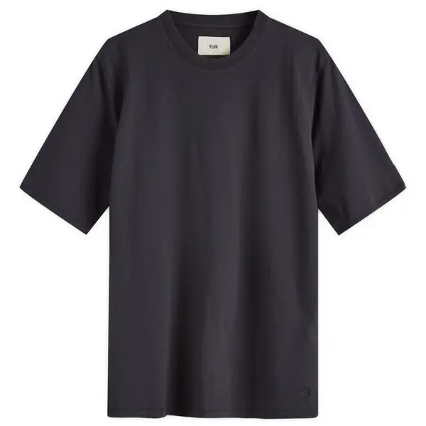 Folk Contrast Sleeve T-shirt - Navy